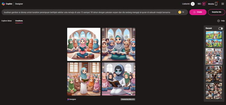 Cara Membuat Gambar AI Disney di Bing Image Creator, Lengkap dengan 12 ...