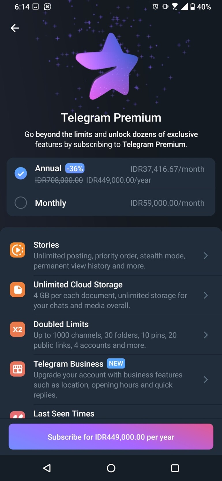 5 Cara Berlangganan Telegram Premium untuk Fitur Lebih Lengkap - ZenCreator